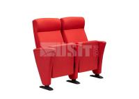 China Steel Frame Auditorium Theatre Chair with Writing Table 580mm Center Distance for sale