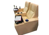 China 3 Seater Home Theatre Movie Recliners Leather Cinema Lounges 120 kg Capacity for sale