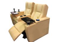 China 3 Seater Home Theatre Movie Recliners Leather Cinema Lounges 120 kg Capacity for sale