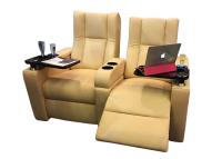 China 3 Seater Home Theatre Movie Recliners Leather Cinema Lounges 120 kg Capacity for sale