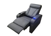 China Upholstered 4 Seat Electric Recliner Cinema Sofa with PU Leather 580mm Center for sale