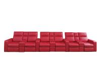 China 5 Seat Leather Cinema Lounge Seating With Reclining Chairs for sale