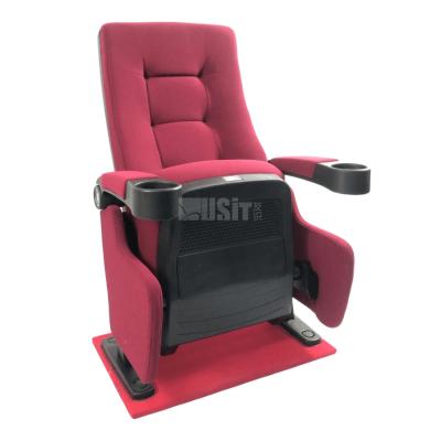 China Foot Landing Gravity Closing Cinema Theater Chairs for sale