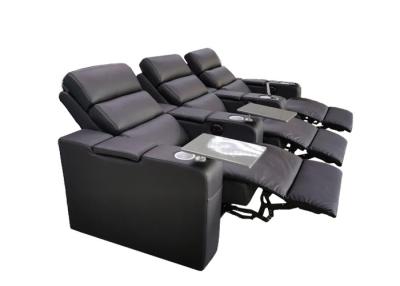 China Home Theater Recliner Seats with Swivel Tray Tables Electric Recliner 34kg Foam for sale