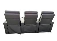 China Powered Headrests Leather Movie Recliners For Entertainment for sale