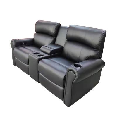 China Home Theater VIP Room Bar Leather Recliner Sofa With Tea Table for sale