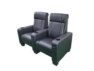 China Push Back Sliding Mechanism Recliner Sofa Home Theater Individual Seat 34kg/m3 Foam for sale
