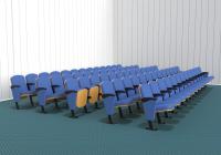 China Polyester Fabric Wood Lecture Hall Chairs Solid Theater Seat for sale