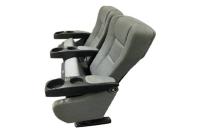 China 2mm Steel Foot Rest Commercial Theater Chair with Cup Holder 580mm Center Distance for sale