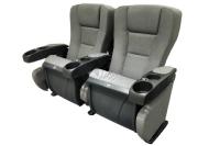 China 2mm Steel Foot Rest Commercial Theater Chair with Cup Holder 580mm Center Distance for sale