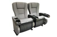 China 2mm Steel Foot Rest Commercial Theater Chair with Cup Holder 580mm Center Distance for sale
