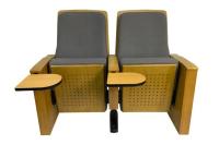 China Meeting Room Auditorium Chair with Writing Tablet 580mm Center Customizable for sale