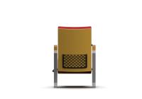 China Upholstery Fabric Auditorium Conference Chair with Wood Veneer Plywood 580mm Center for sale