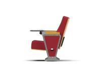 China Upholstery Fabric Auditorium Conference Chair with Wood Veneer Plywood 580mm Center for sale