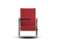 China Upholstery Fabric Auditorium Conference Chair with Wood Veneer Plywood 580mm Center for sale