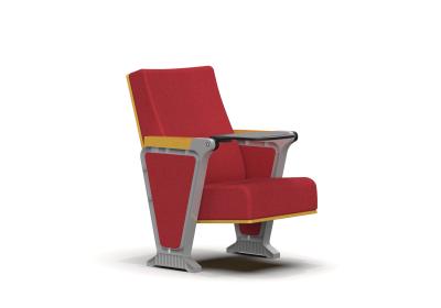 China Upholstery Fabric Auditorium Conference Chair with Wood Veneer Plywood 580mm Center for sale