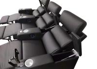 China Adjustable Top Grain Leather Modern Recliner Chair Resiliency Foam for sale