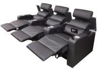 China Adjustable Top Grain Leather Modern Recliner Chair Resiliency Foam for sale