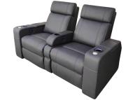 China PU Leather Electric Recliner Chair Single Movie Lounge Sofa with Motorized Headrest 34kg/m3 Foam for sale