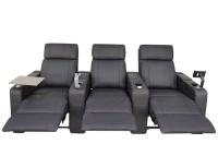 China PU Leather Electric Recliner Chair Single Movie Lounge Sofa with Motorized Headrest 34kg/m3 Foam for sale