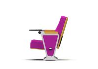 China TUV Certified Commercial Theater Seating Wooden Folding Auditorium Chair with Writing Pad 560mm for sale