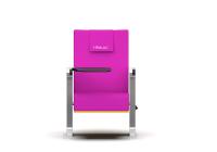 China TUV Certified Commercial Theater Seating Wooden Folding Auditorium Chair with Writing Pad 560mm for sale