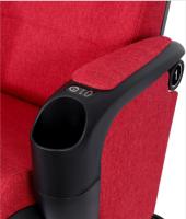 China CA117 Fire Retardant Cinema Theater Seats with Cupholder Armrest 150mm Seat Cushion for sale