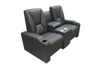 China Modern Electric Recliner Theater Seating with Power Push Button USB Charging Dock 34kg/m3 Foam for sale