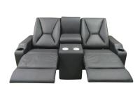 China Modern Electric Recliner Theater Seating with Power Push Button USB Charging Dock 34kg/m3 Foam for sale