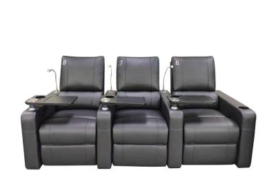 China Electric Power Recliner Lounger Chair Faux Leather Upholstery with Extended Reading Light 110V for sale