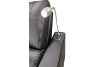 China Electric Power Recliner Lounger Chair Faux Leather Upholstery with Extended Reading Light 110V for sale