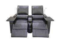 China Electric Power Recliner Lounger Chair Faux Leather Upholstery with Extended Reading Light 110V for sale