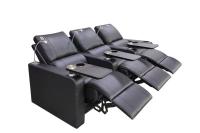 China 3 Seats Motorized Power Recliner Sofa with USB Charging and LED Light for Living Room Theater for sale