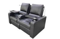 China 3 Seats Motorized Power Recliner Sofa with USB Charging and LED Light for Living Room Theater for sale