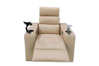 China Top Layer Natural Leather Modern Recliner Chair With Wine Cup Holders for sale