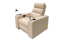 China Top Layer Natural Leather Modern Recliner Chair With Wine Cup Holders for sale