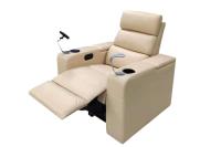 China Top Layer Natural Leather Modern Recliner Chair With Wine Cup Holders for sale