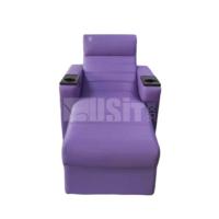 China Purple Home Theater Seating PU Leather Living Room Couch Sofa for sale