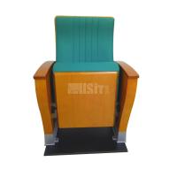 China Green Fabric Auditorium Theater Seating Upholstered Hotel Banquet Church Chair 580mm Center for sale