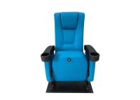 China Commercial Theater Seating 100% Polyester Auditorium Chair Steel Leg 1.5mm for sale