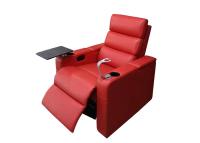 China Electric Home Cinema Recliner Sofa with USB Charger Genuine Leather VIP Theater Seat 34kg Foam for sale