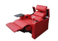 China Electric Home Cinema Recliner Sofa with USB Charger Genuine Leather VIP Theater Seat 34kg Foam for sale