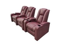 China Manual Recliner Chair PU Leather Movie VIP Seating with 34kg/m3 Foam for sale