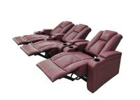 China Manual Recliner Chair PU Leather Movie VIP Seating with 34kg/m3 Foam for sale