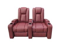 China Manual Recliner Chair PU Leather Movie VIP Seating with 34kg/m3 Foam for sale