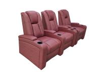 China Manual VIP Home Theatre Recliner Sofa Set with High-Density Foam 34kg/m3 for sale