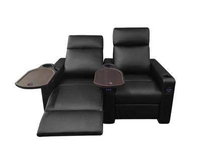 China Electric Recliner Love Seat Cinema Chair with Blue LED Cupholder Light 85cm for sale