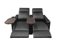 China Electric Recliner Love Seat Cinema Chair with Blue LED Cupholder Light 85cm for sale