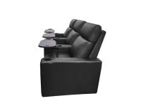 China Modern Full Electric Recline Armchair Genuine Leather Home Theater Seating with Cup Holder 34kg m3 Foam for sale