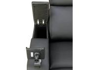 China European Style Half Leather Power Recliner Sofa with USB Charger 800mm Seat Width for sale